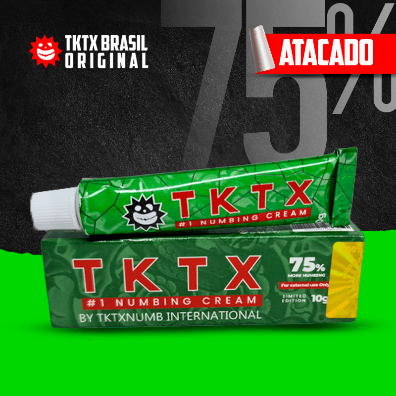 Pomada Anestésica TKTX Verde 75% Original - Tatuagem e Micropigmentaçã